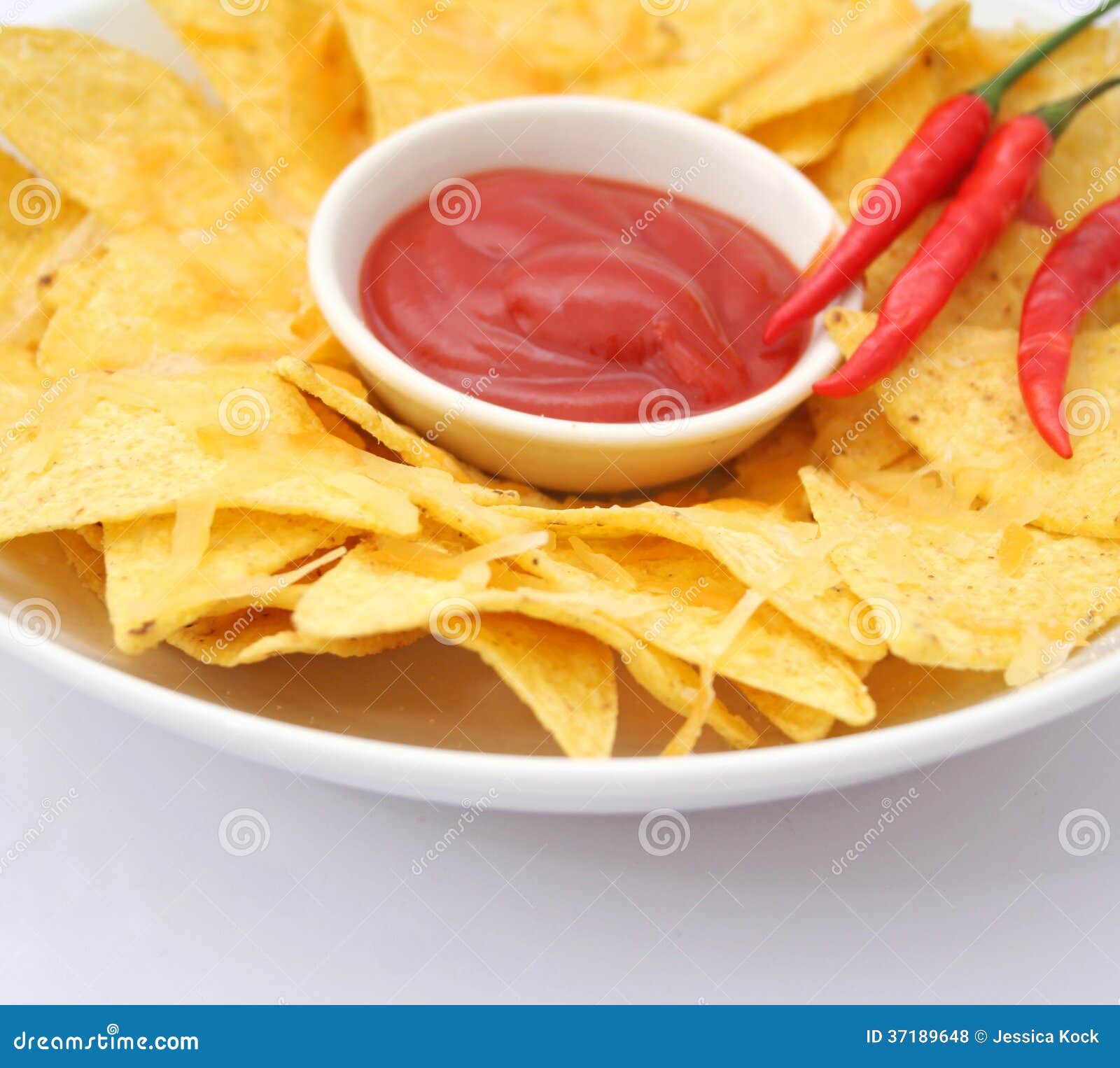 Taco ships with salsa stock photo. Image of food, chili - 37189648