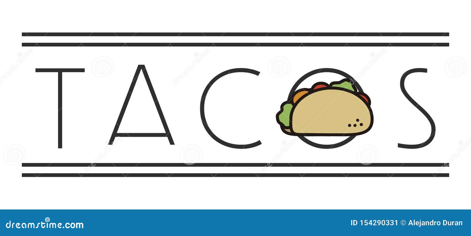 Taco simple sign stock vector. Illustration of cuisine - 154290331
