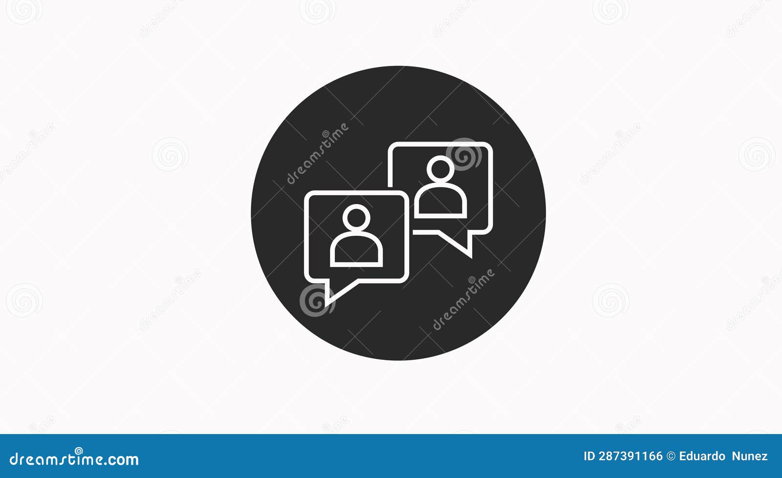 Users Talk Icon. Vector Isolated Editable Illustration of Users Talk ...