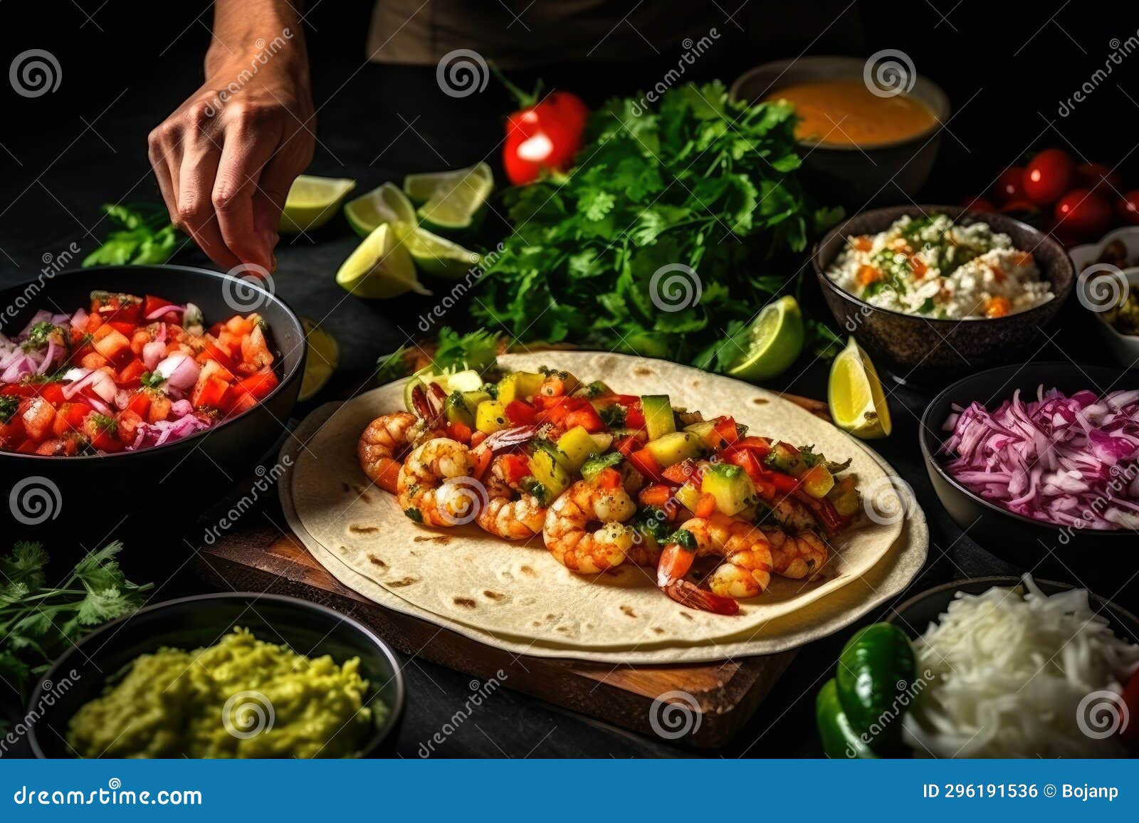 Taco Time - Fresh and Spicy Mexican Delights. AI Generated Stock ...