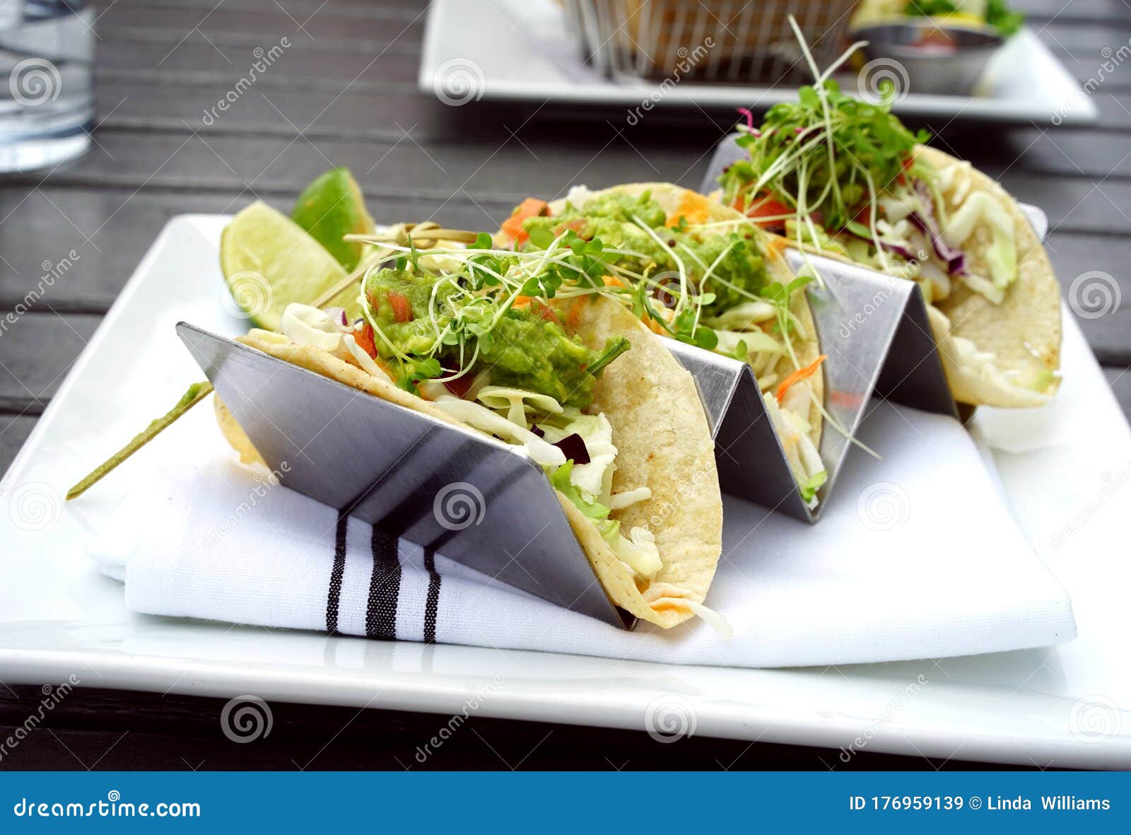 Taco Trio for the Healthy Win! Stock Image - Image of taco, rack: 176959139