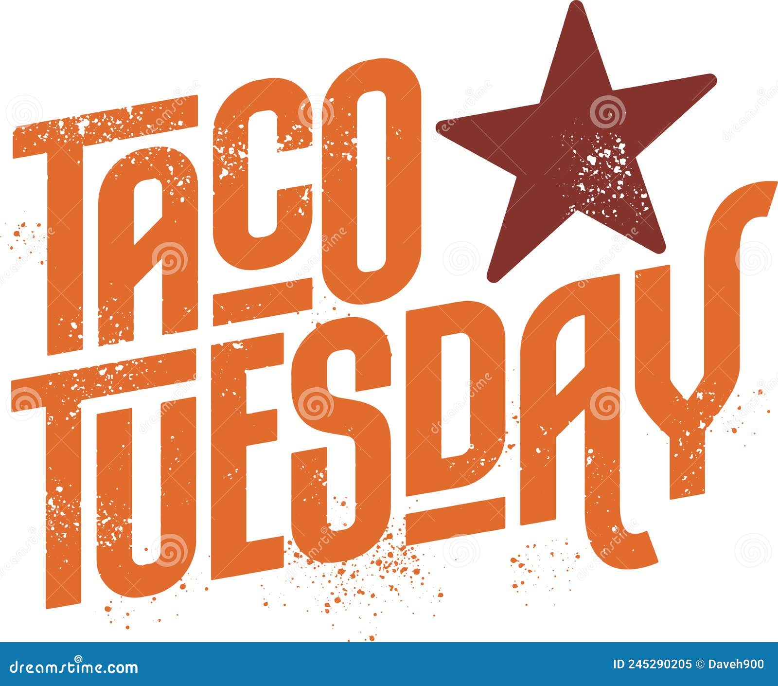 Taco Tuesday Restaurant Text Banner Stock Vector Illustration Of