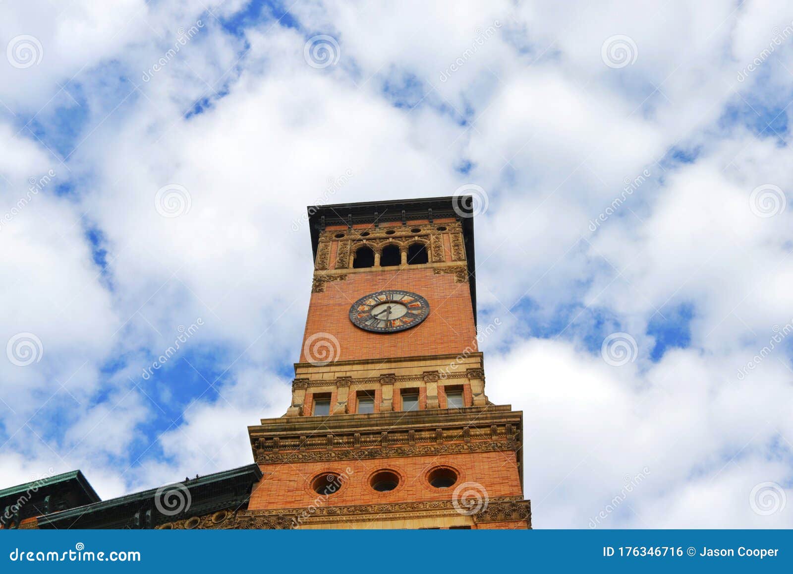 Tacoma Downtown Clock Tower Stock Photo - Image of tower, tacoma: 176346716