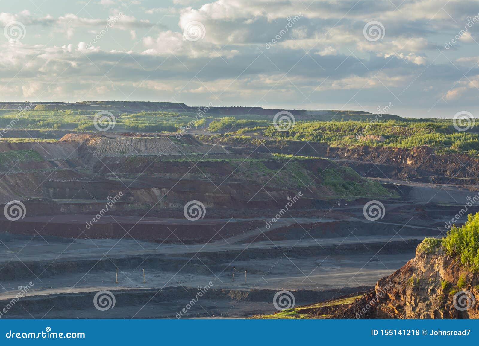 Taconite Open Pit Mine - a Scenic View Stock Photo - Image of strip ...