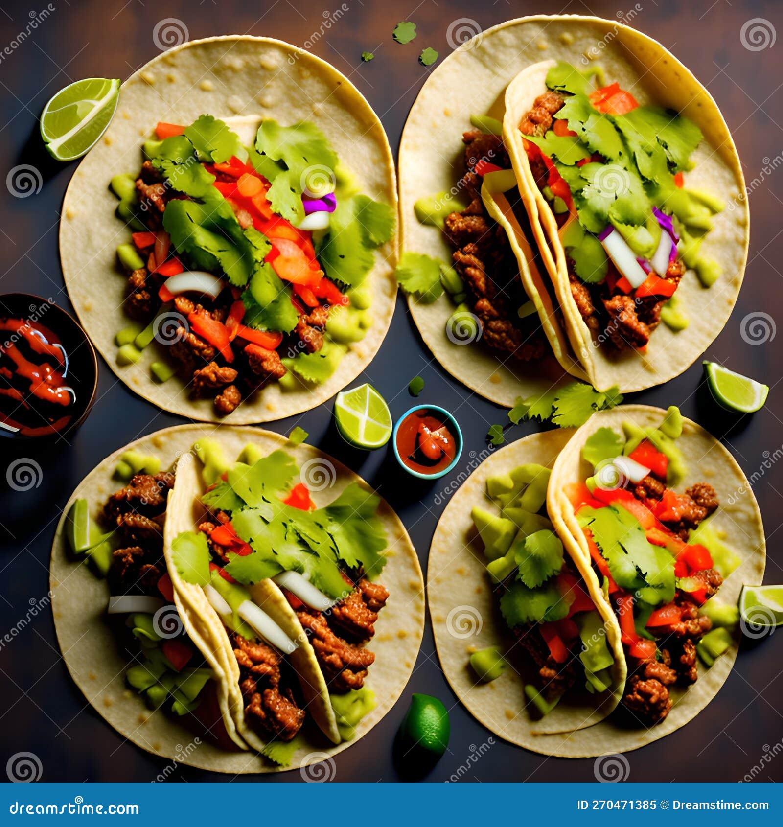Tacos, Generative AI Illustration Stock Illustration - Illustration of ...