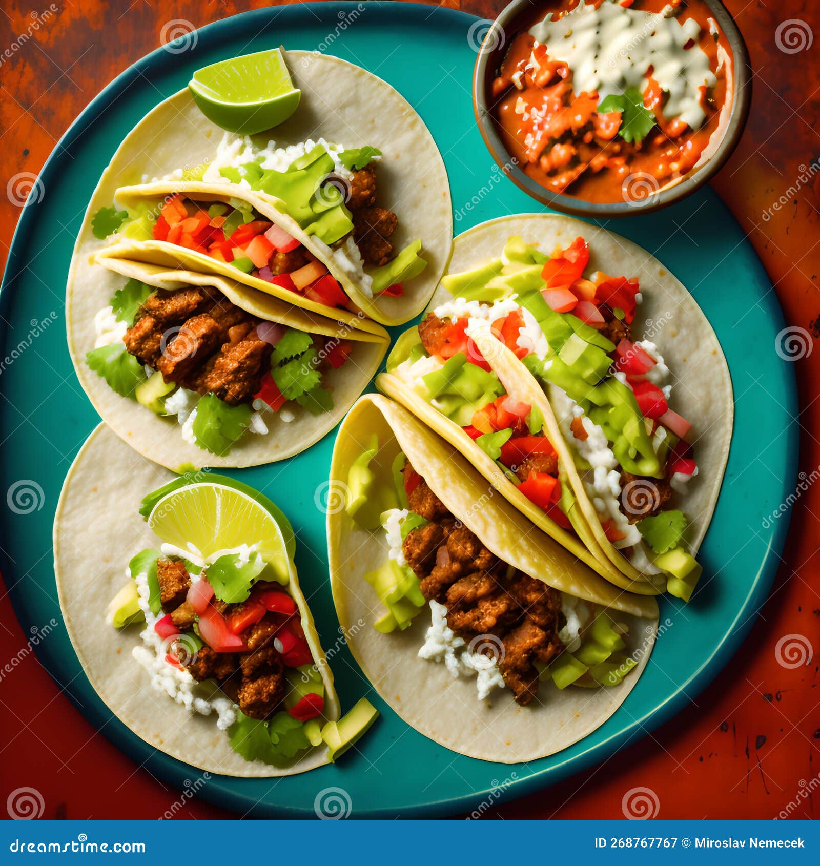 Tacos, Generative AI Illustration Stock Illustration - Illustration of ...