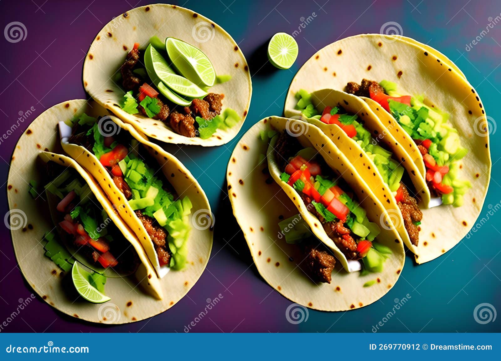 Tacos, Generative AI Illustration Stock Illustration - Illustration of ...
