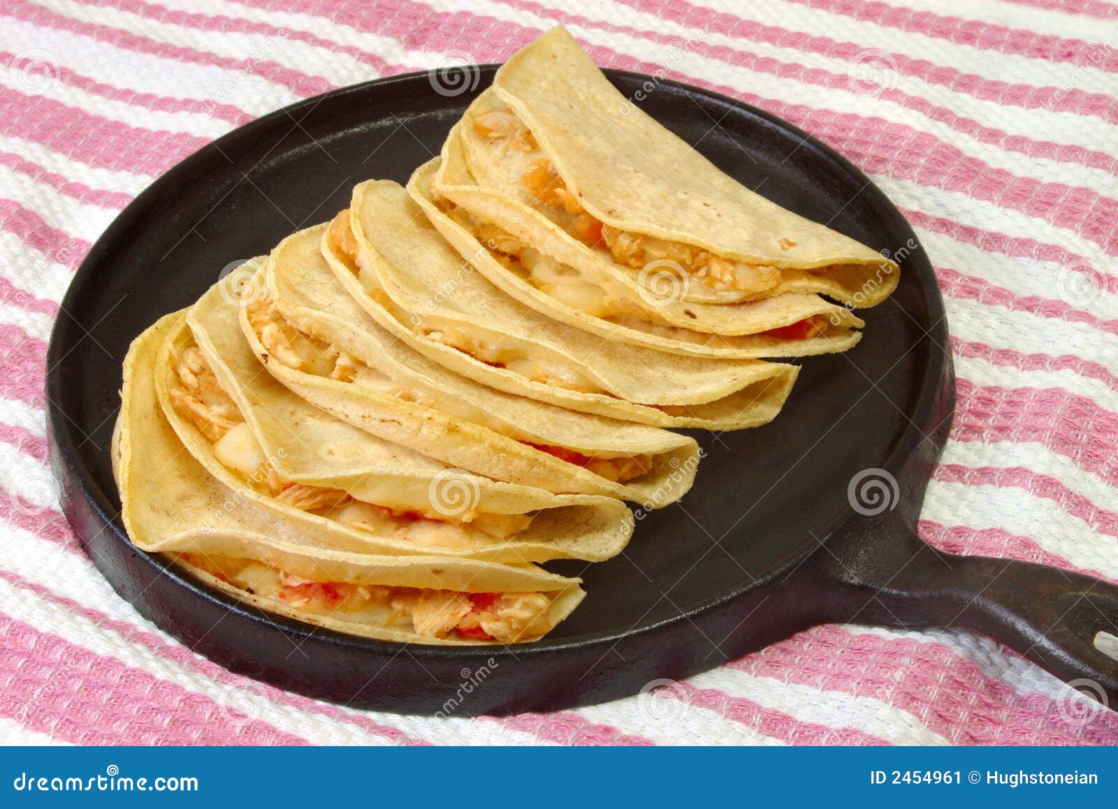 Tacos on Griddle stock image. Image of chicken, table - 2454961