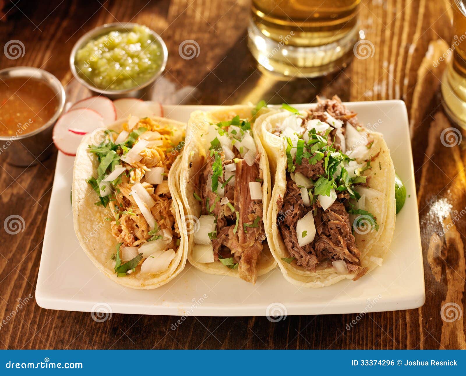 Tacos Made in Authentic Mexican Style Stock Photo - Image of closeup ...