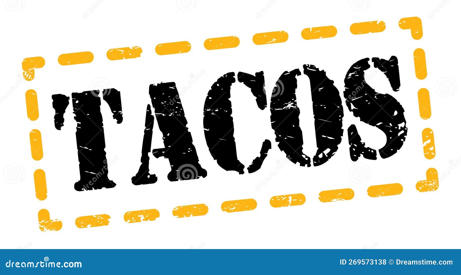 TACOS Text Written on Yellow-black Stamp Sign Stock Illustration ...
