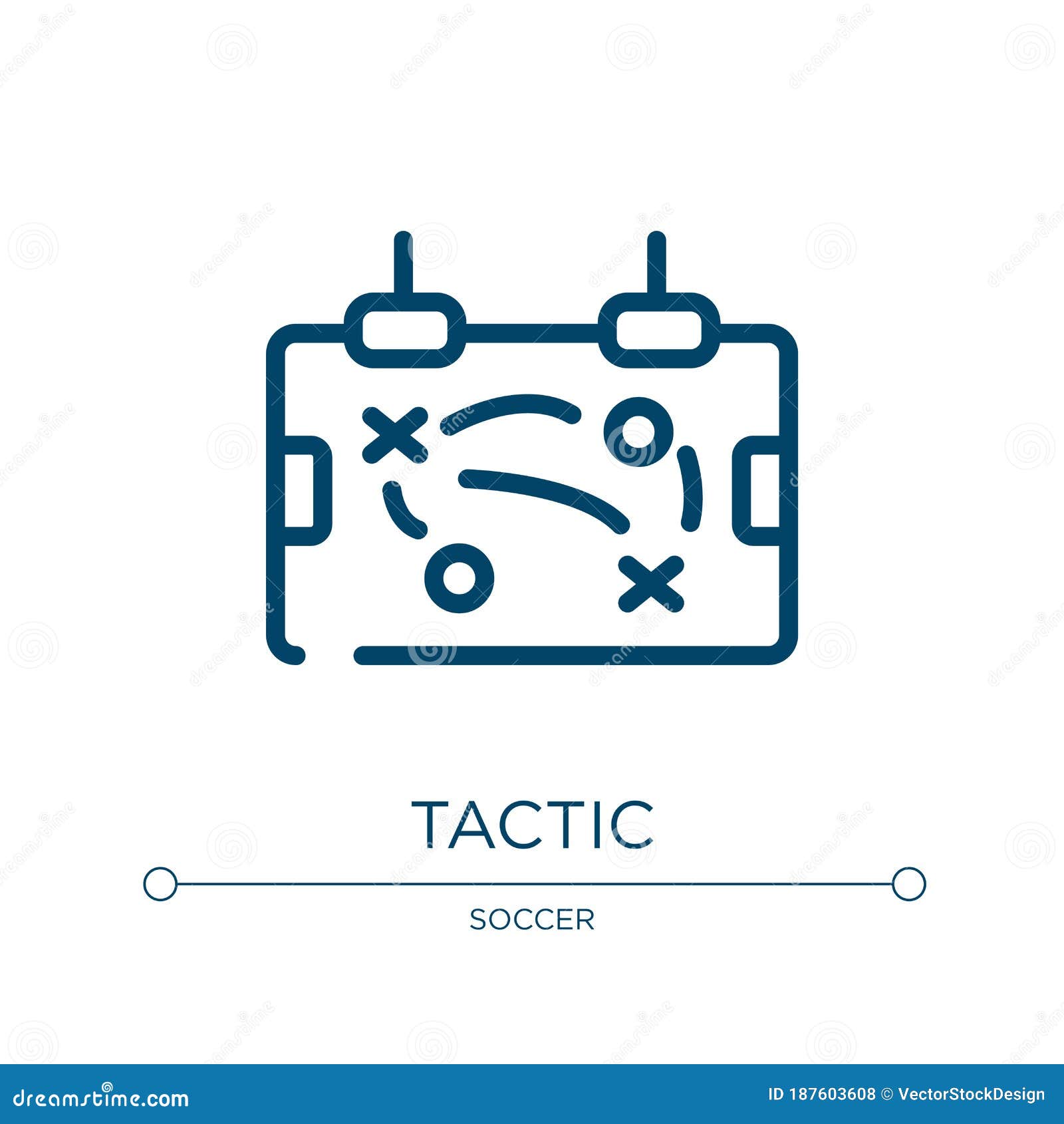 Tactic Icon. Linear Vector Illustration from Soccer Collection. Outline ...