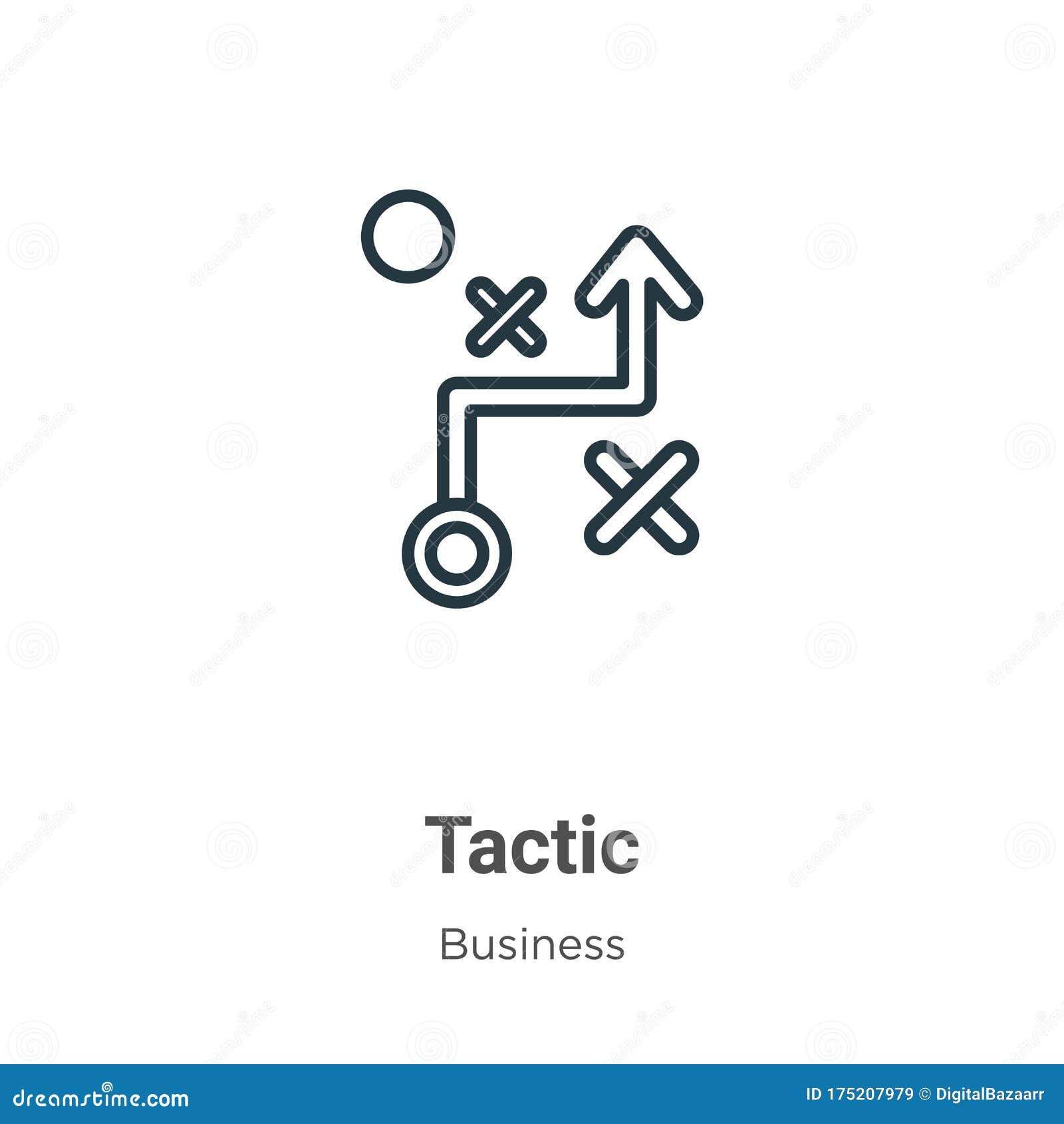 Tactic Outline Vector Icon. Thin Line Black Tactic Icon, Flat Vector ...