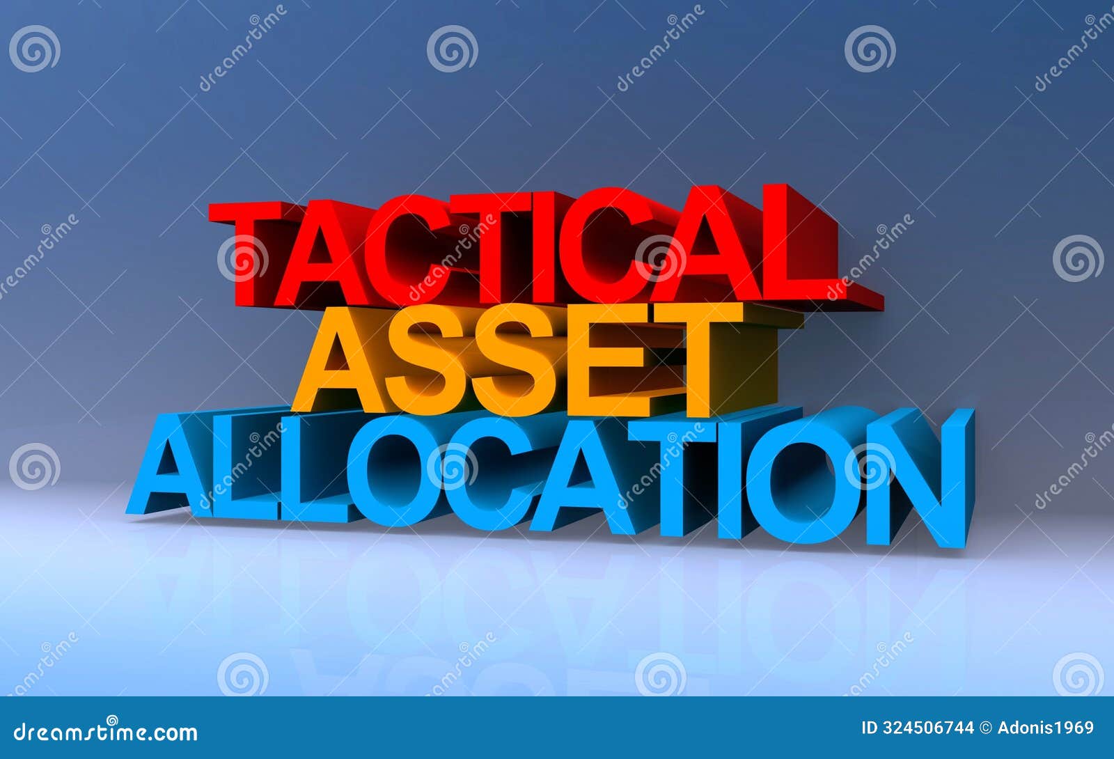 Tactical Asset Allocation on Blue Stock Illustration - Illustration of ...