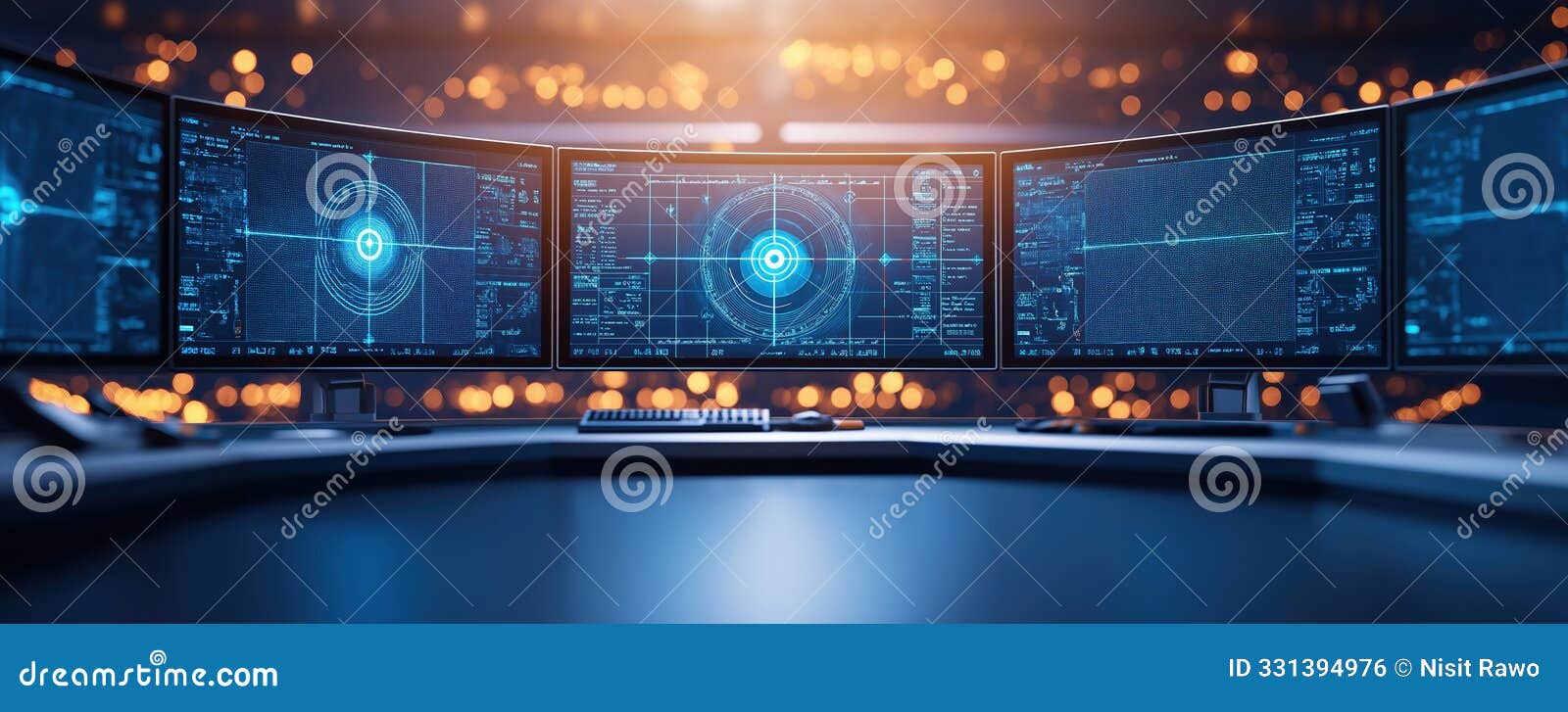 Tactical Command Center with Multi-screen Radar and GPS, 3D ...