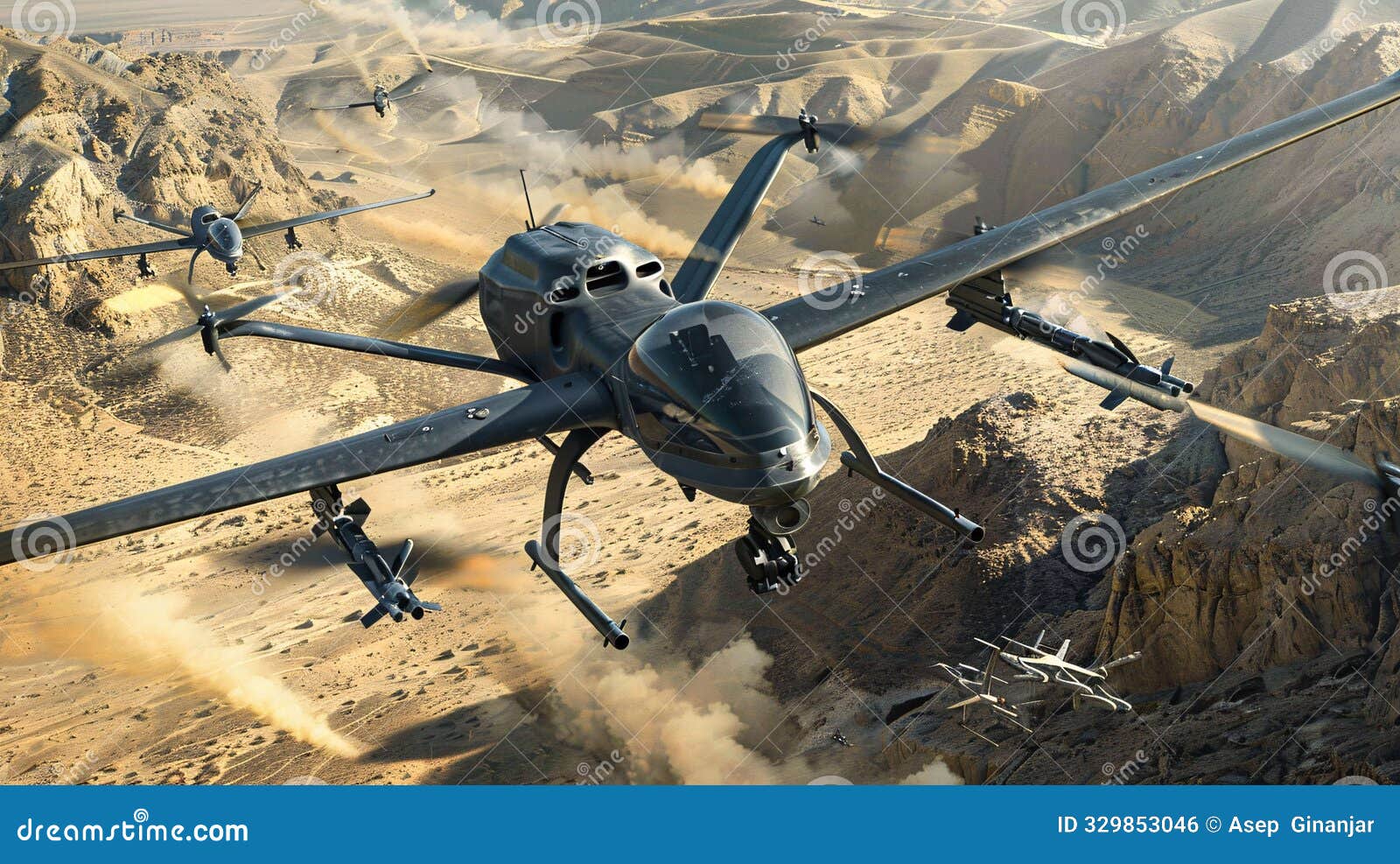 Tactical Drones for Reconnaissance Stock Illustration - Illustration of ...