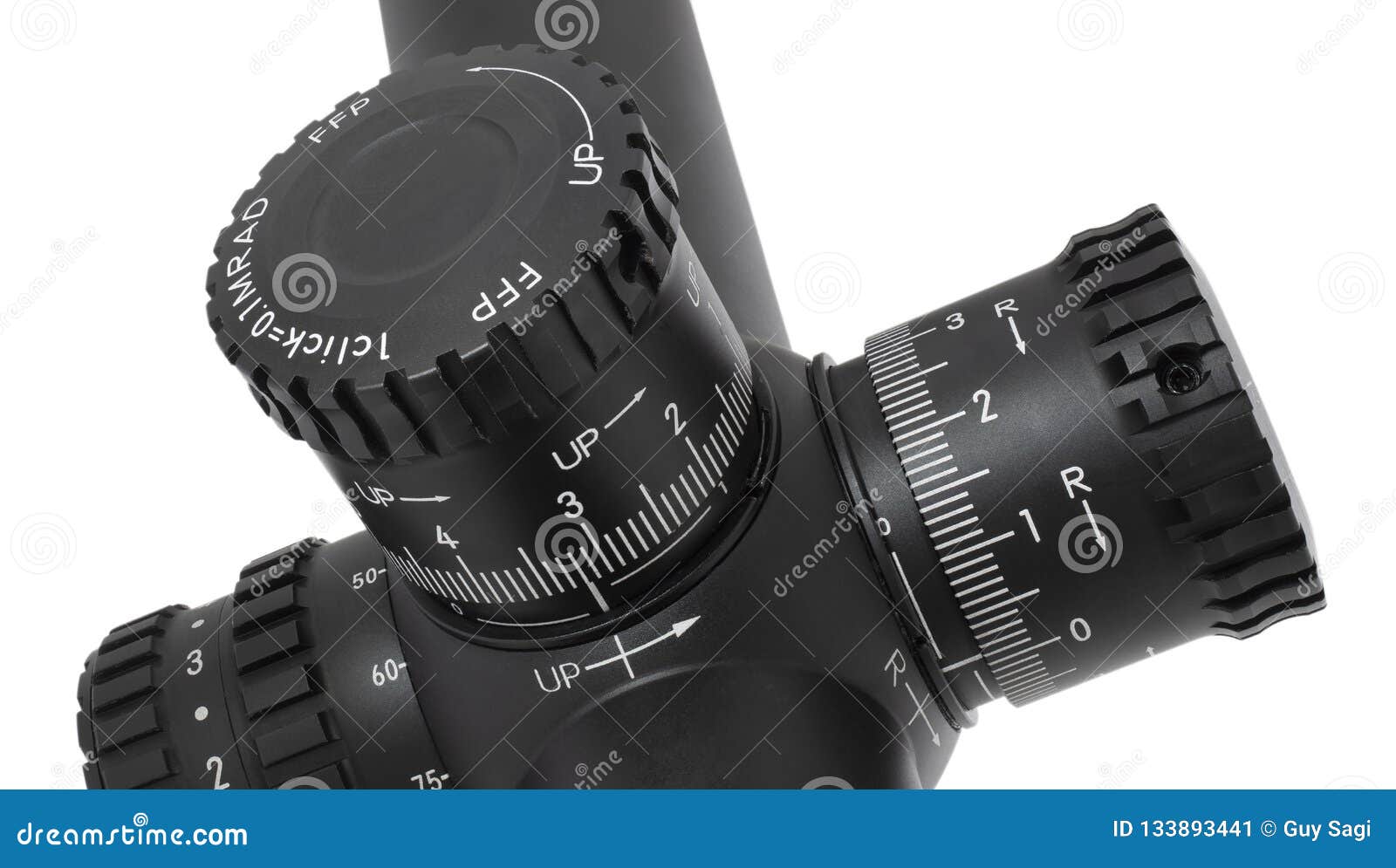 Tactical Turrets on a Sniper Scope Stock Image - Image of dial, glass ...
