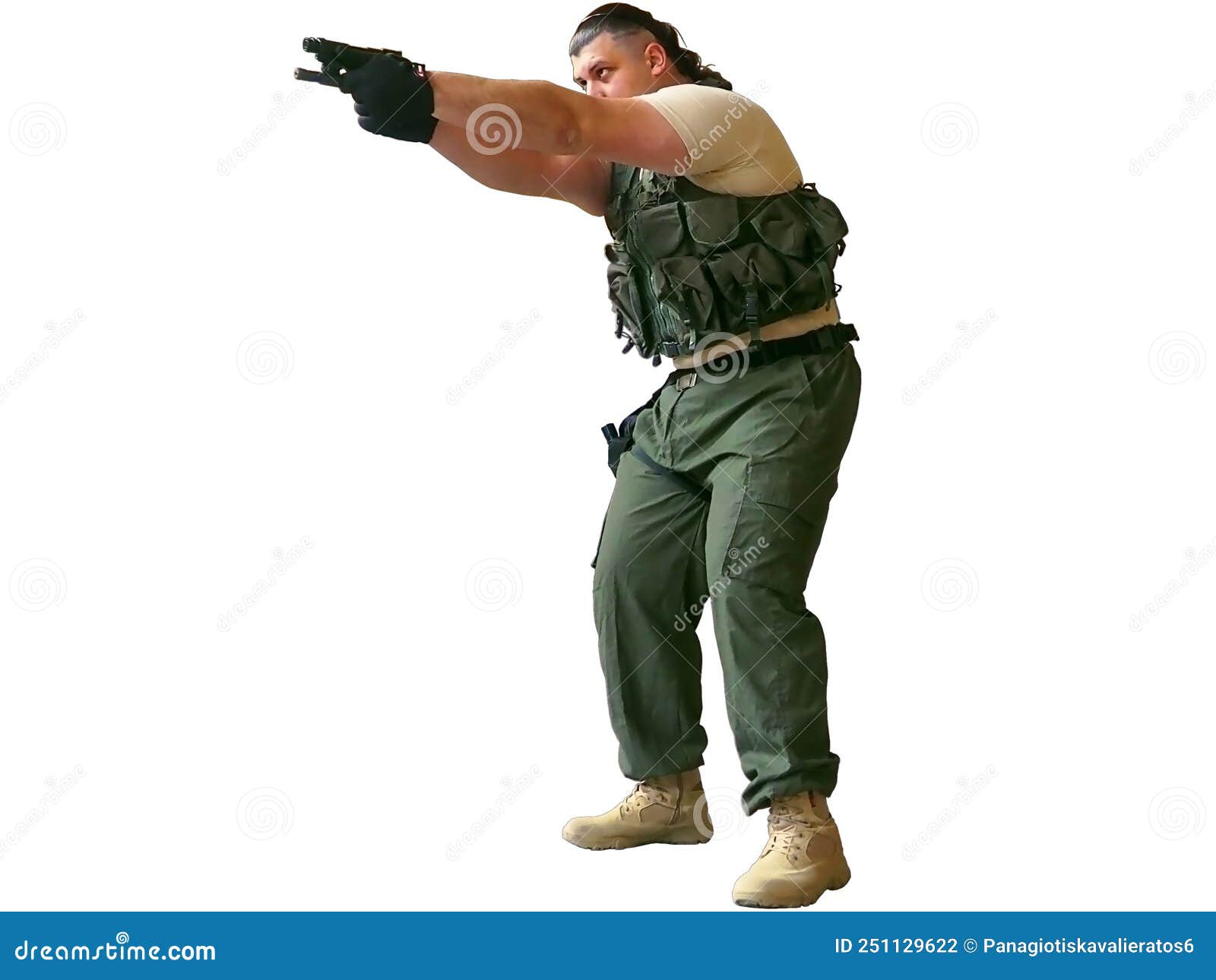 Tactical Instructor Uses Technique for Fast Shooting with a Pistol ...