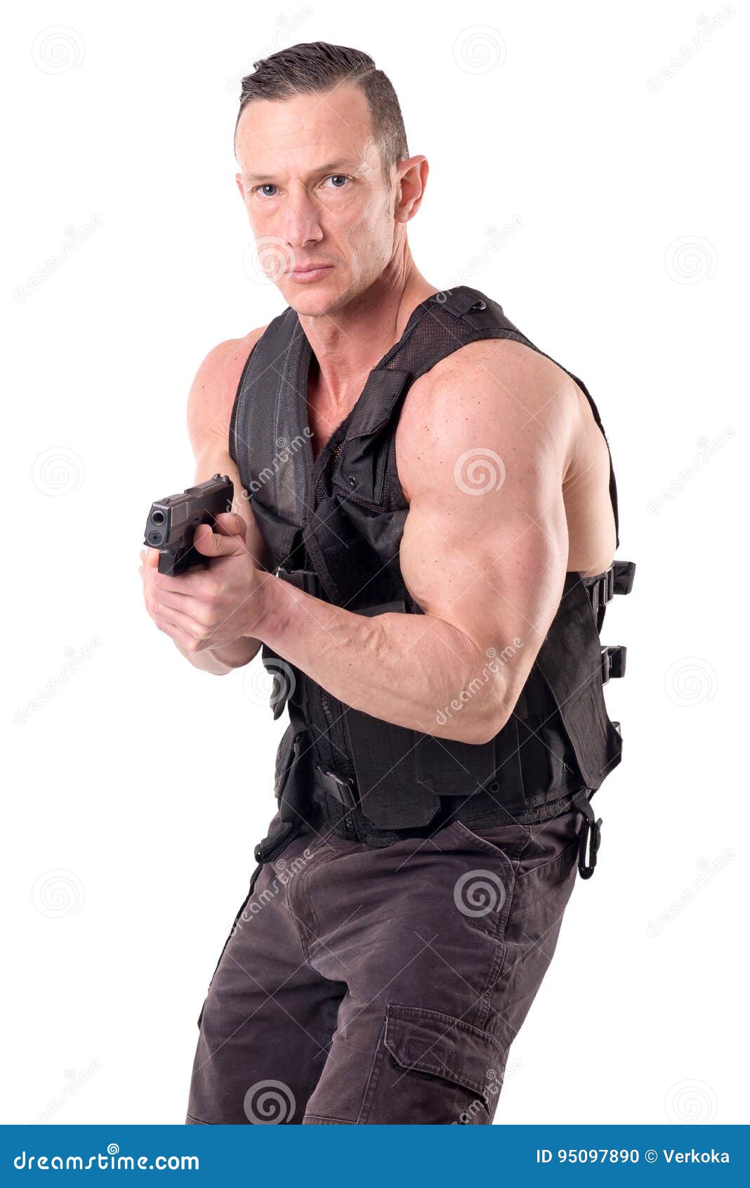 Tactical Law Enforcer Posing Stock Photo - Image of enforcement ...