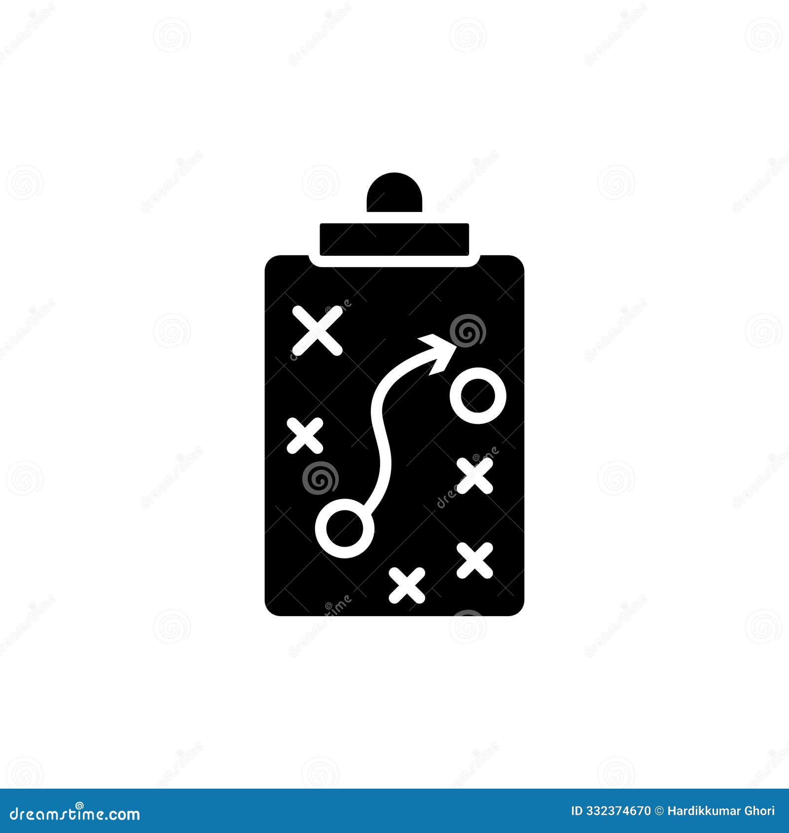 Tactical Line Icon Isolated on White Background Stock Illustration ...