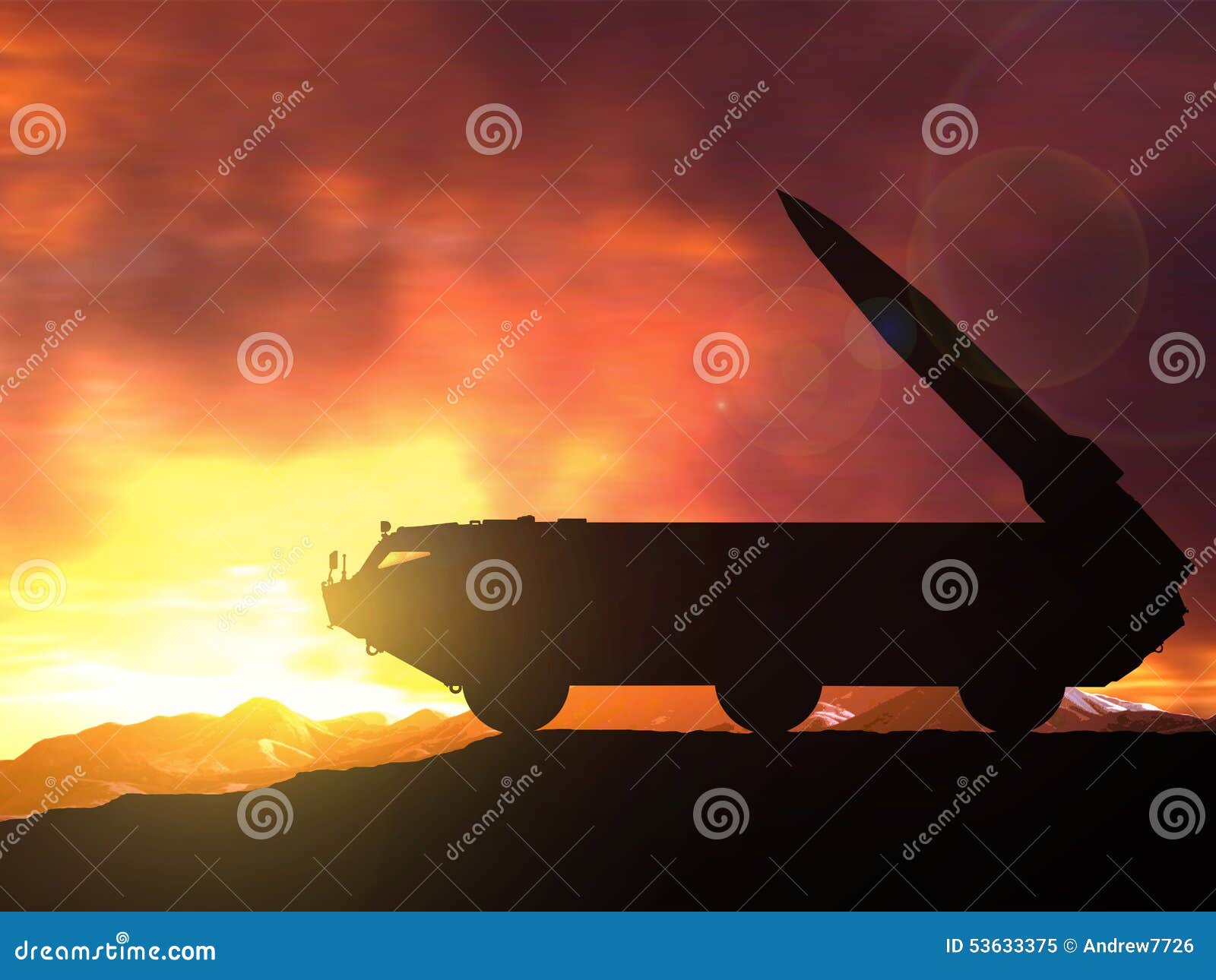 Tactical Missile System is Ready To Attack. Stock Illustration ...