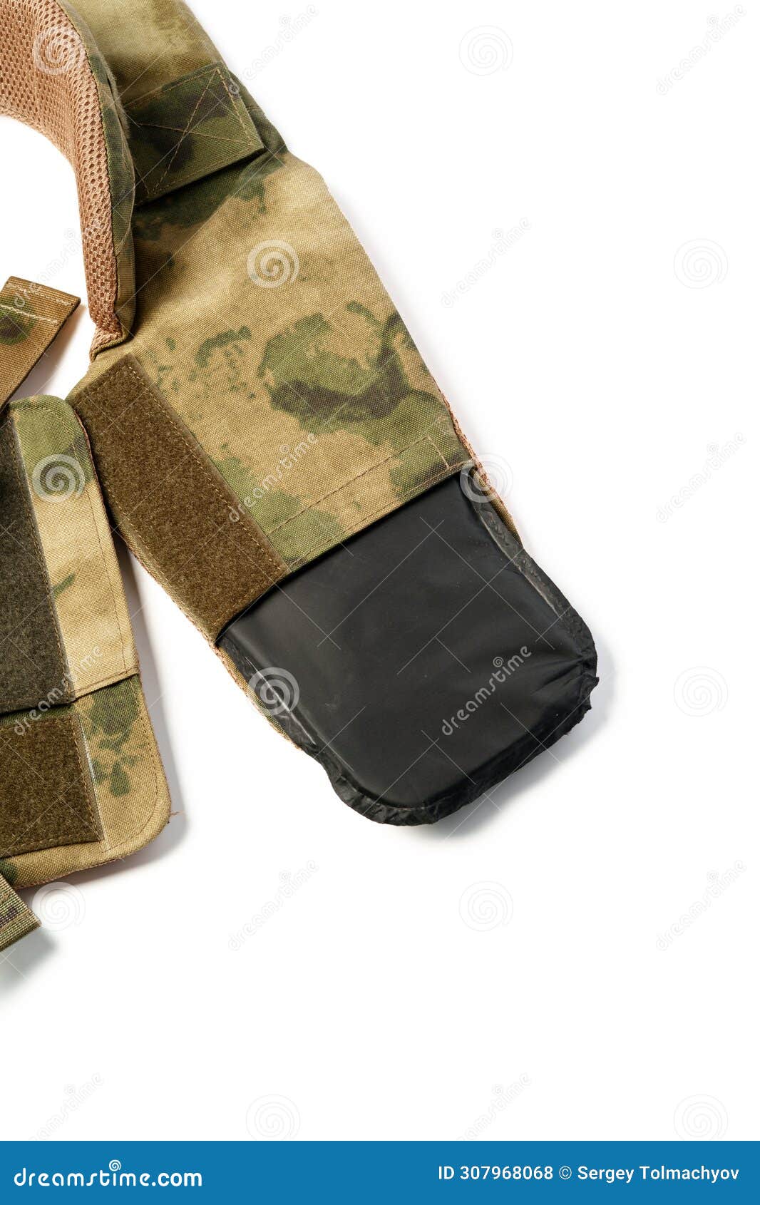 Tactical Neck Protection Module Isolated on White Background Stock ...
