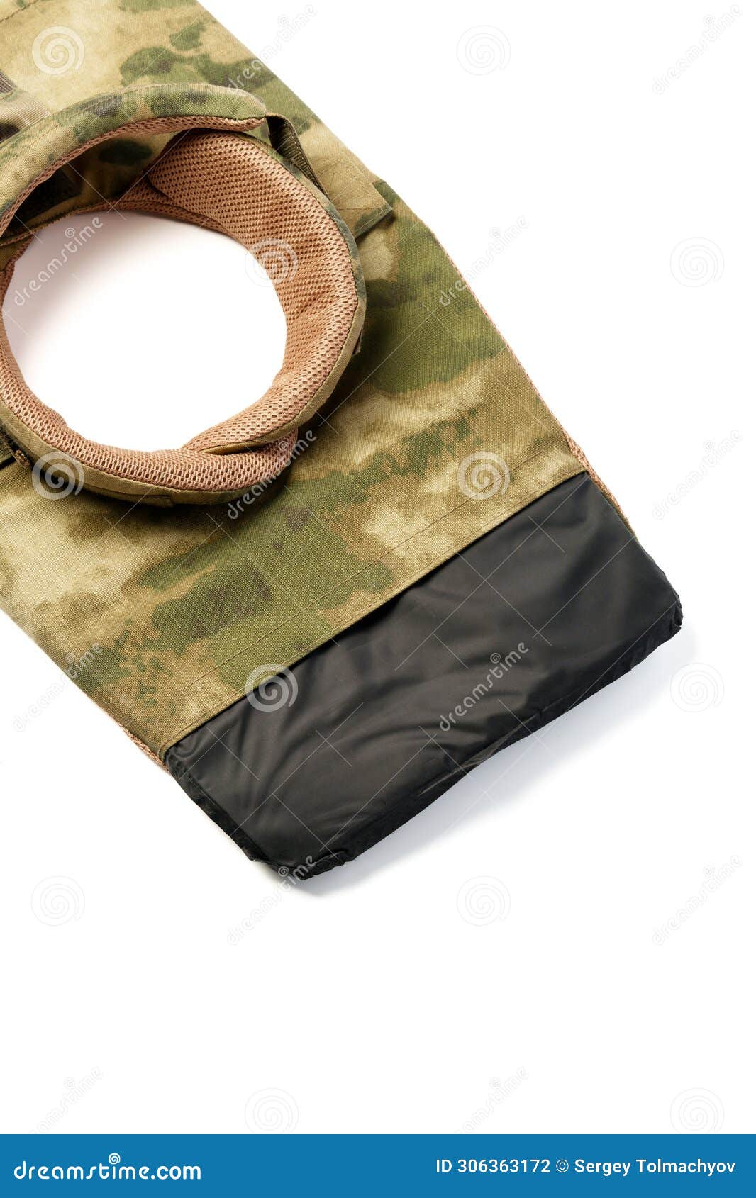 Tactical Neck Protection Module Isolated on White Background Stock ...