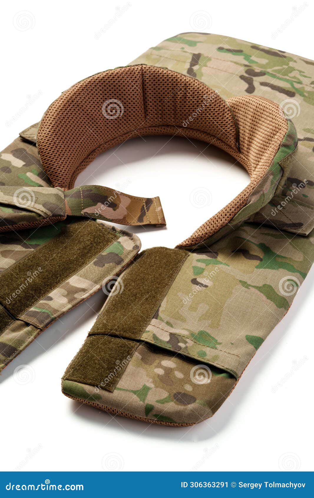 Tactical Neck Protection Module Isolated on White Background Stock ...