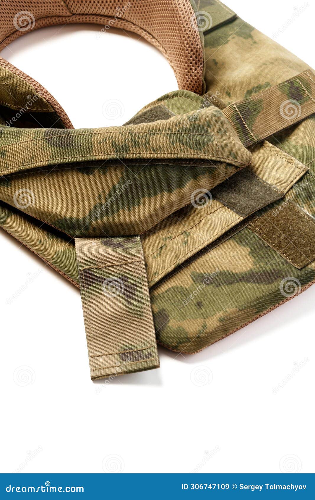 Tactical Neck Protection Module Isolated on White Background Stock ...
