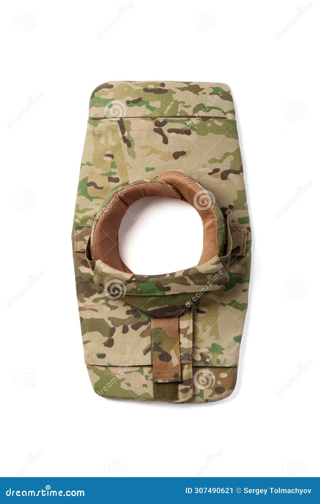 Tactical Neck Protection Module Isolated on White Background Stock ...
