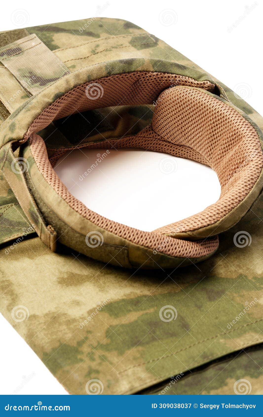Tactical Neck Protection Module Isolated on White Background Stock ...