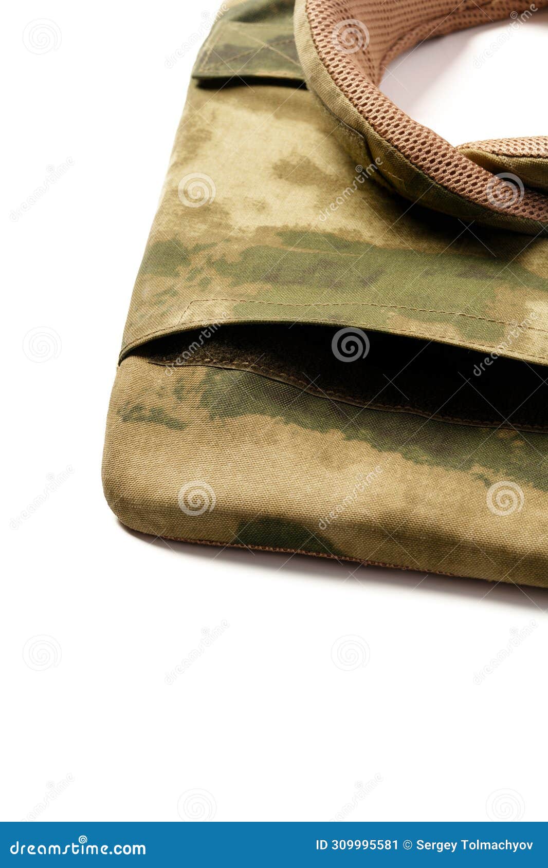 Tactical Neck Protection Module Isolated on White Background Stock ...