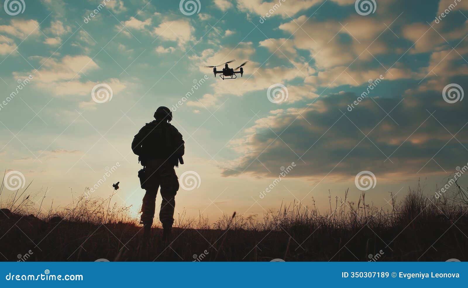 Tactical Operations and Reconnaissance Soldier Silhouette Using Drones ...