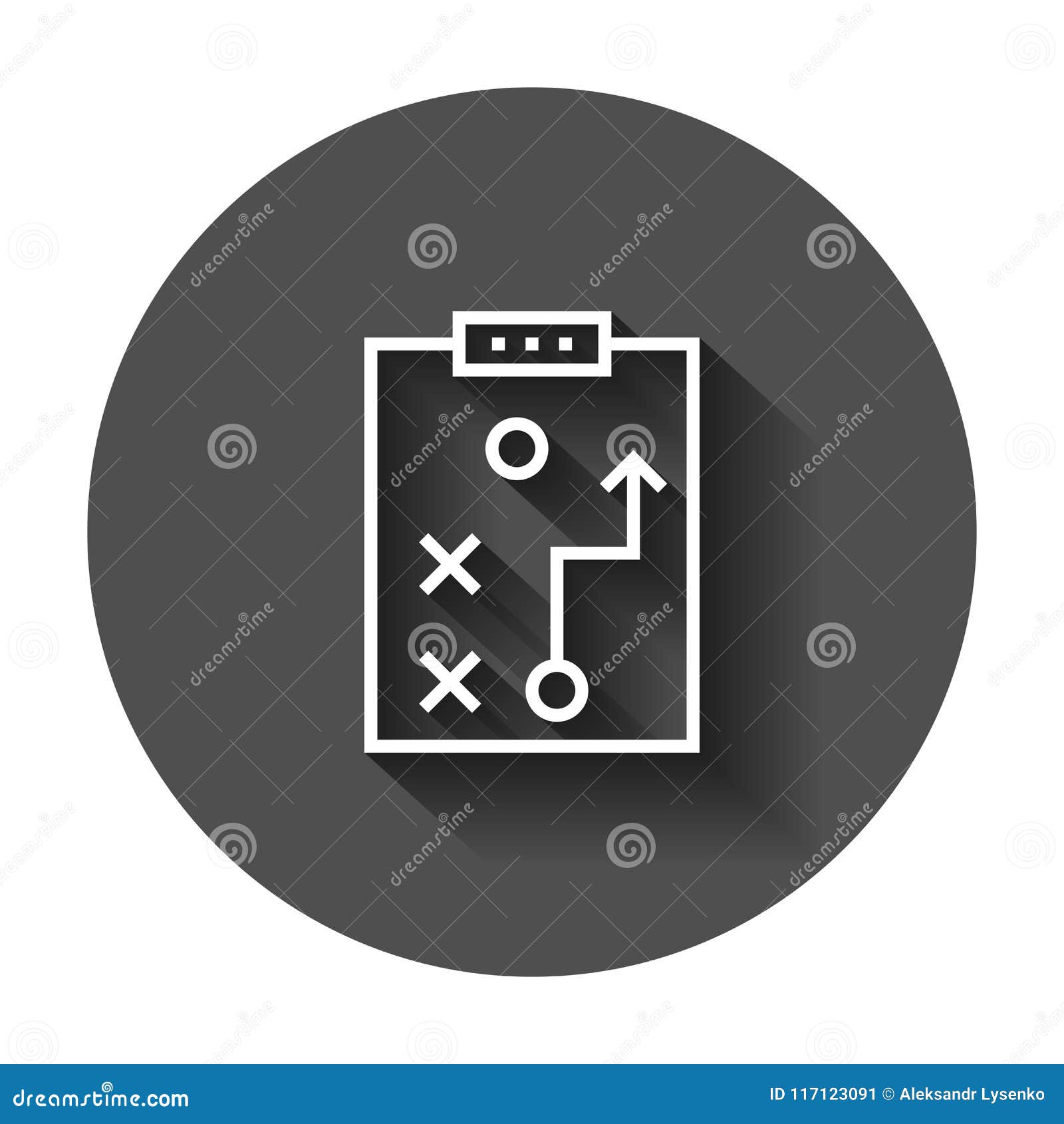Tactical Plan Document Icon. Vector Illustration with Long Shadow ...