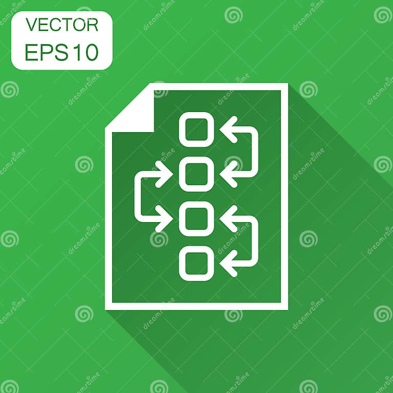 Tactical Plan Document Icon. Vector Illustration with Long Shadow ...