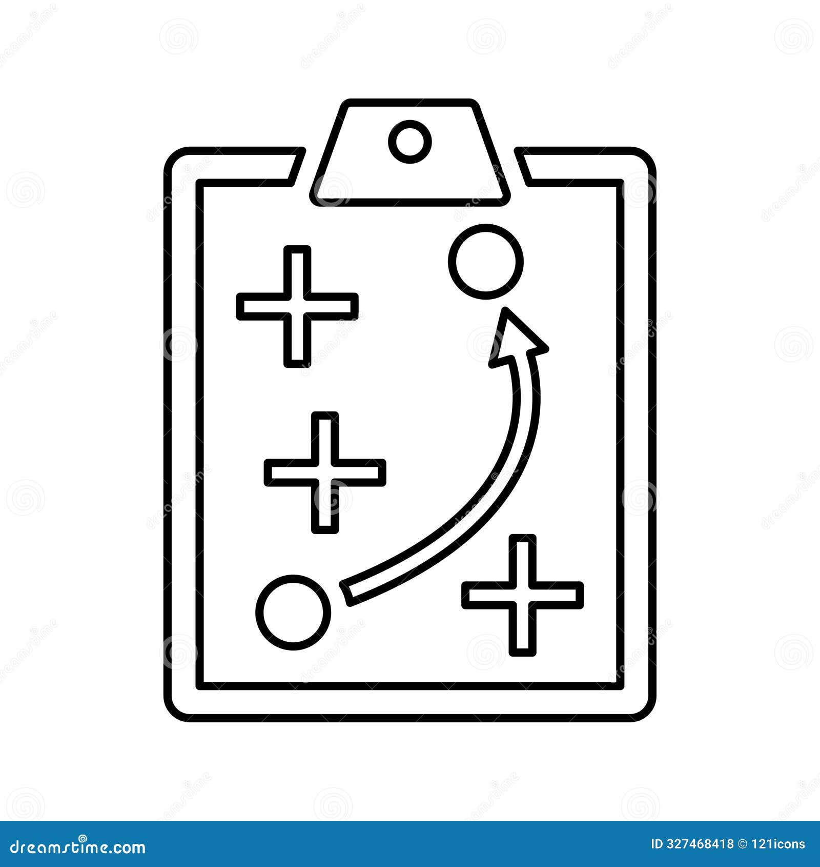 Tactical Plan Icon. Outline Vector Stock Illustration - Illustration of ...