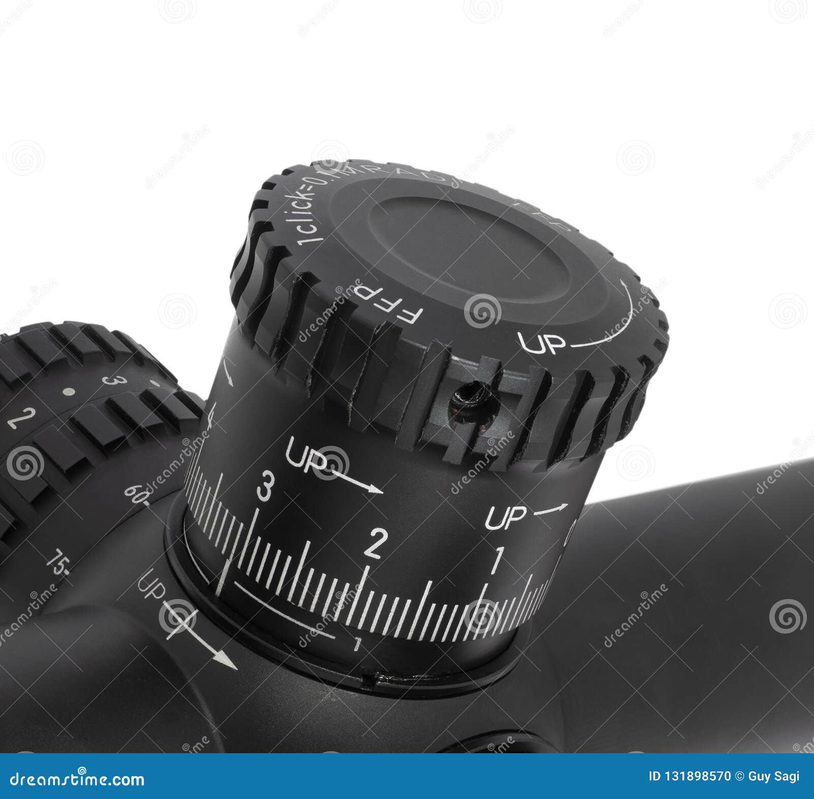 Tactical Rifle Scope Turret Stock Photo - Image of rifle, gray: 131898570