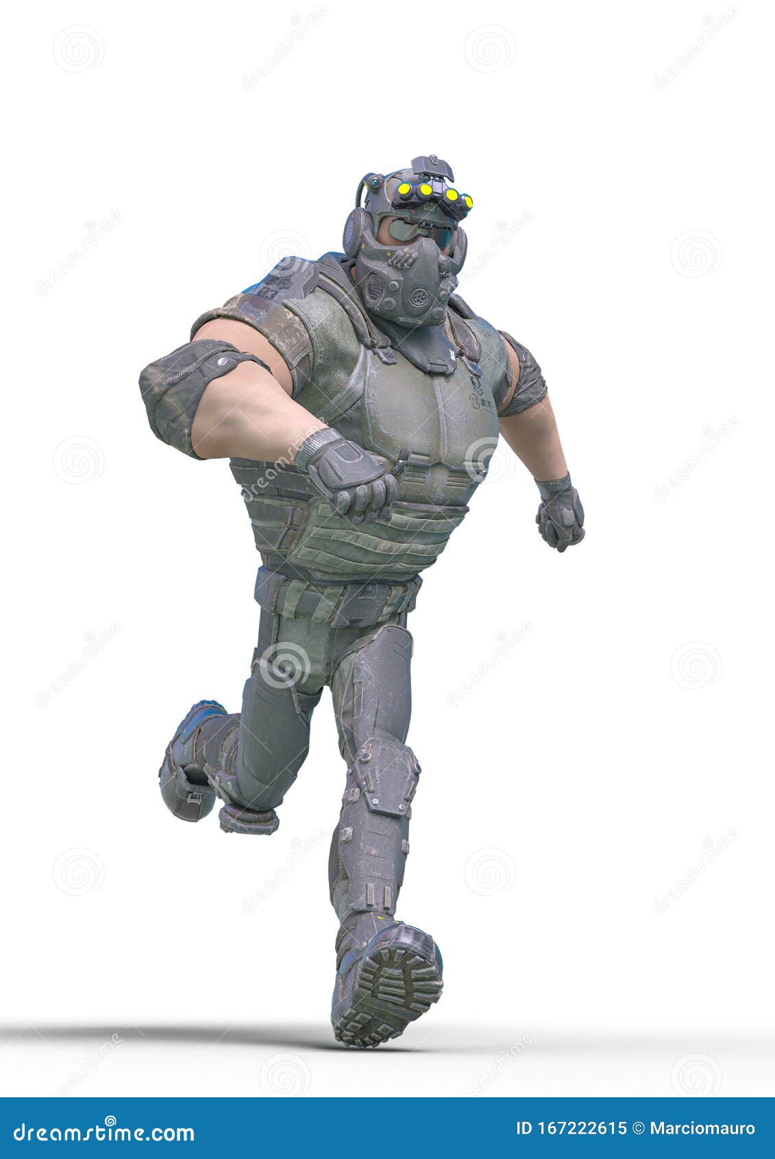 Tactical Soldier Cartoon Walking | CartoonDealer.com #167222732