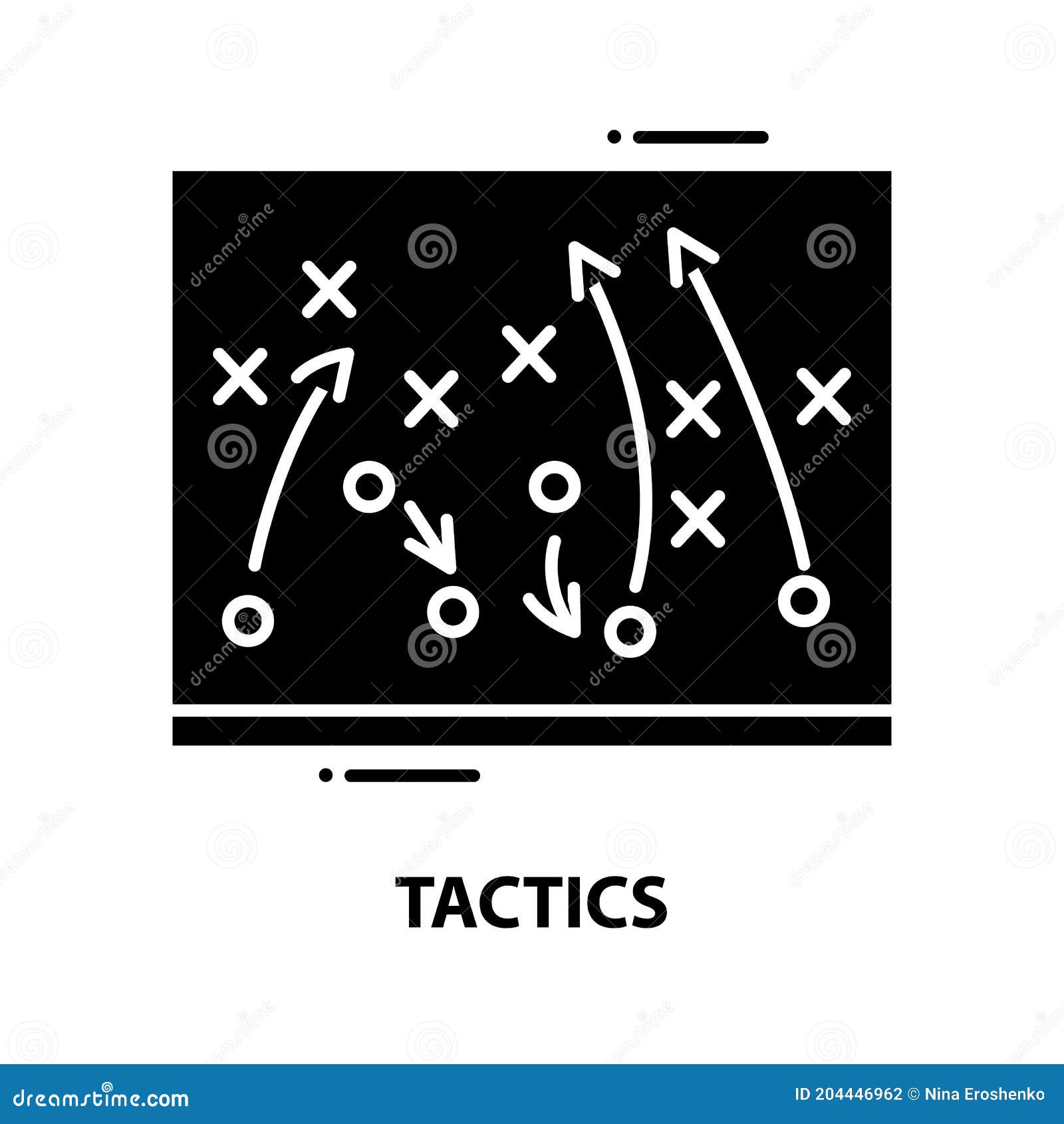 Tactics Icon, Black Vector Sign with Editable Strokes, Concept ...