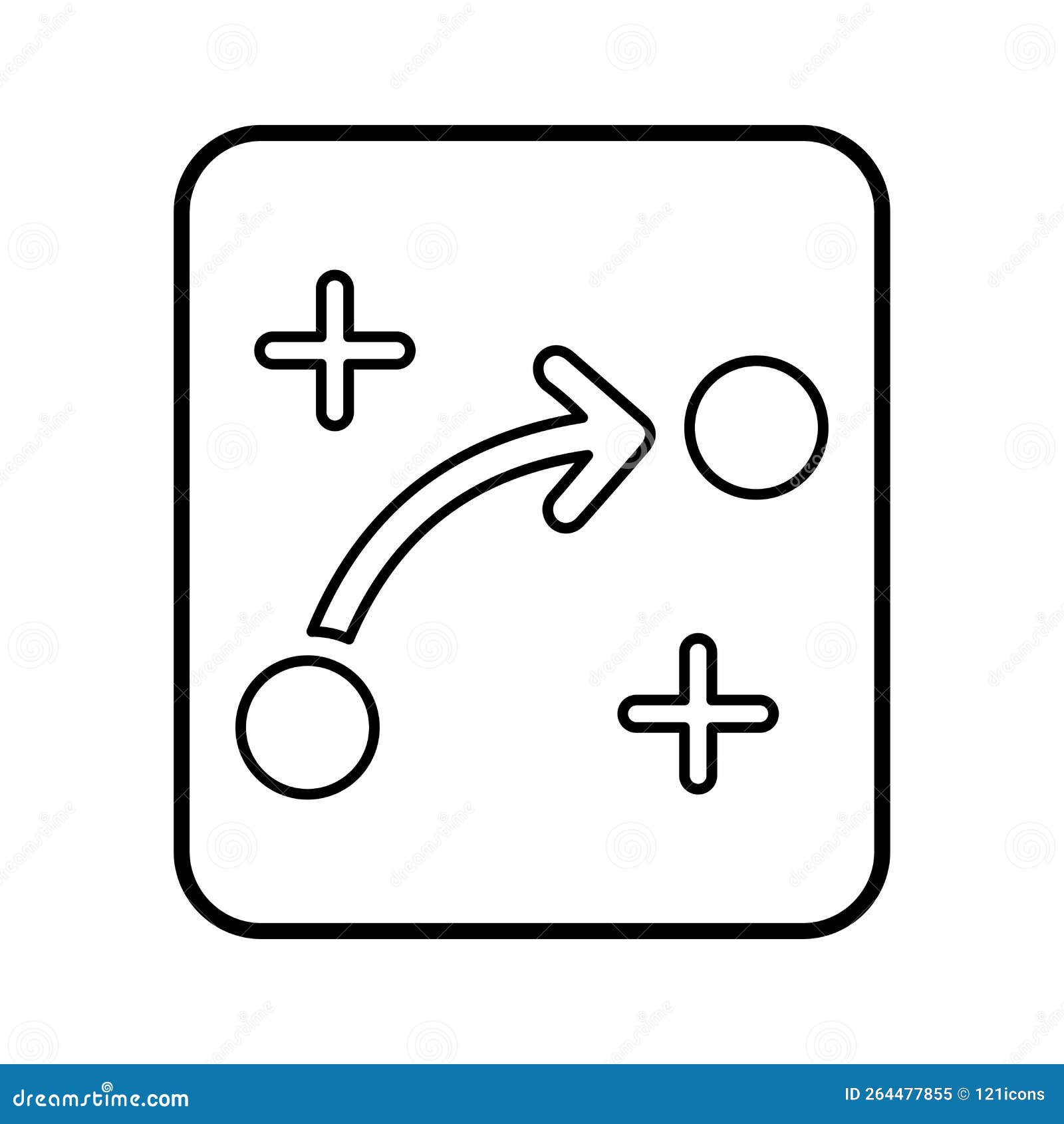 Tactics Outline Icon. Line Art Vector Stock Vector - Illustration of ...