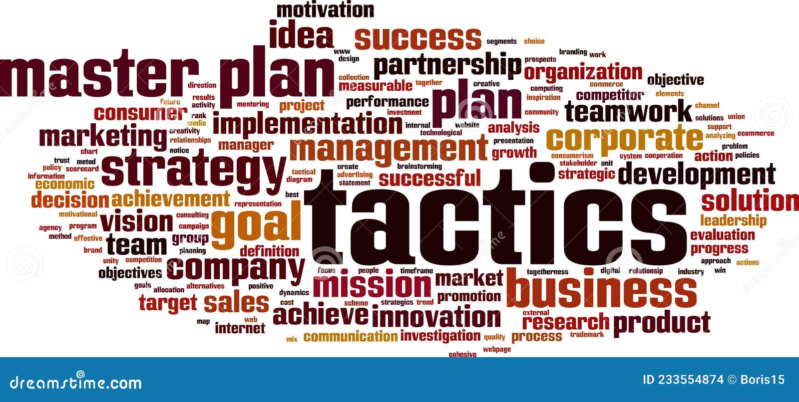 Tactics word cloud stock vector. Illustration of decision - 233554874
