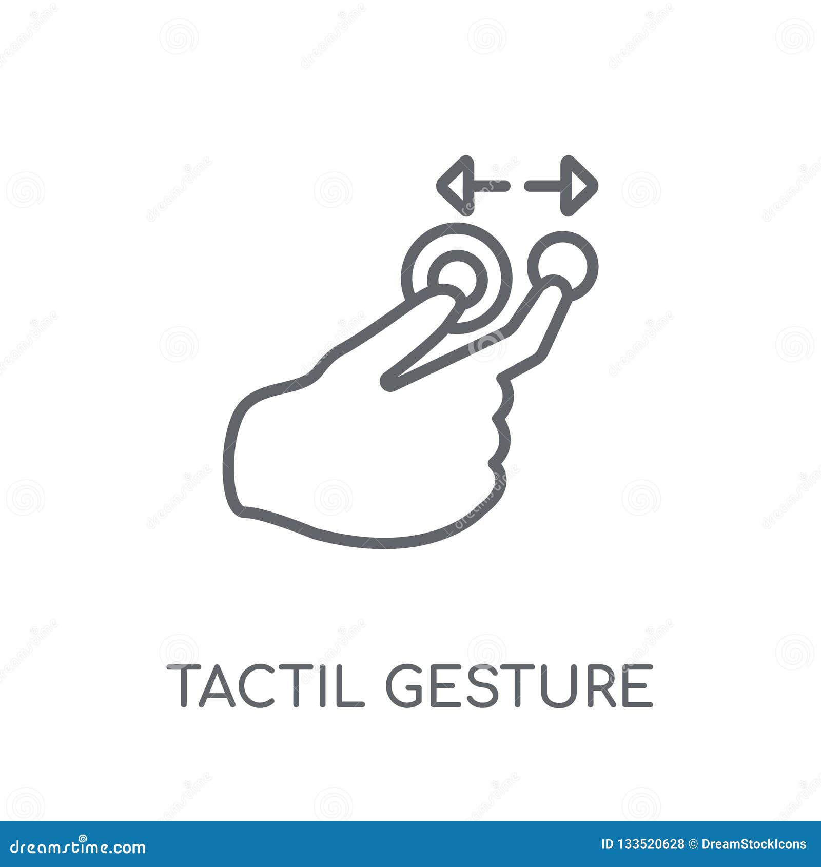 Tactil Gesture Linear Icon. Modern Outline Tactil Gesture Logo C Stock ...