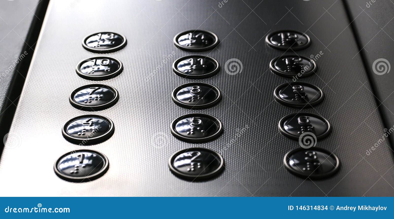 Tactile Digit Icons for the Visually Impaired. Elevator Buttons Stock ...