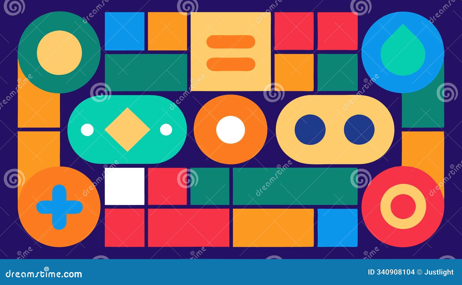Tactile Game Board a Topdown View of a Colorful Game Board Featuring ...