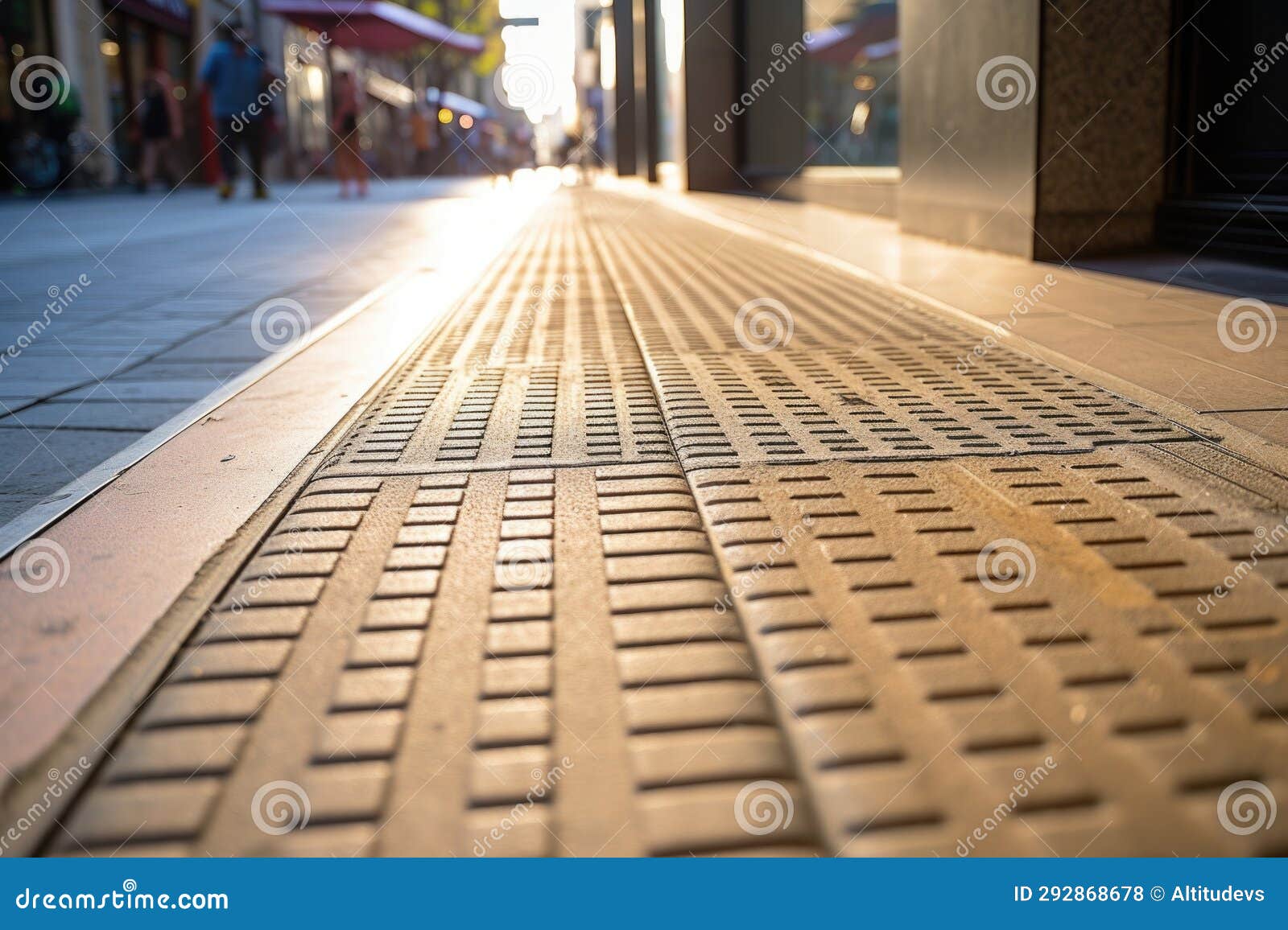 A Tactile Paving Footpath in the City Stock Photo - Image of pedestrian ...