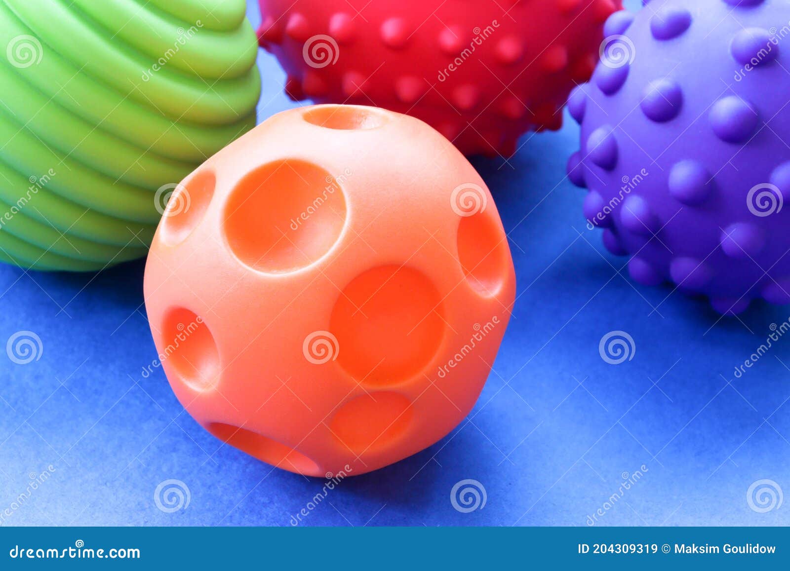 Tactile or Sensory Balls. Exercise Child Stock Image - Image of ...