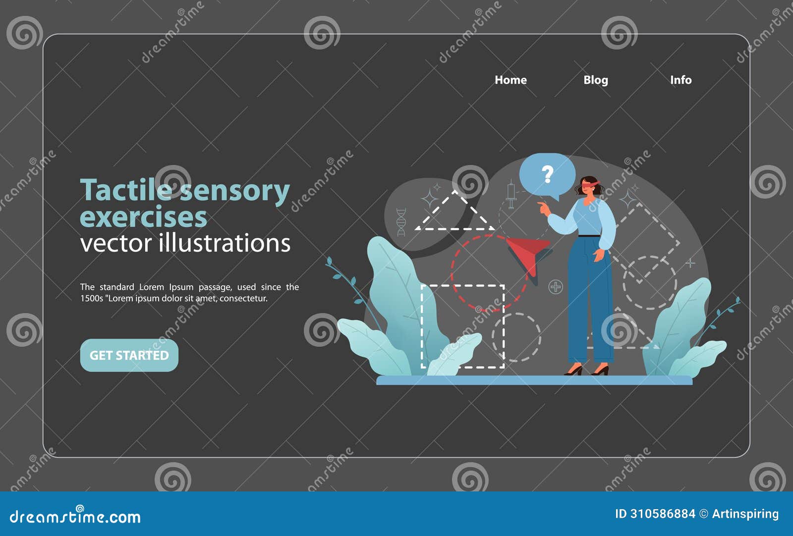 Tactile Sensory Exercises. Engaging Illustration of Sensory Development ...