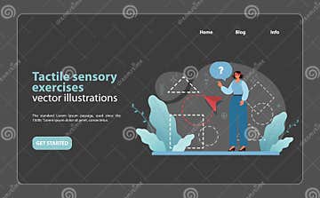 Tactile Sensory Exercises. Engaging Illustration of Sensory Development ...