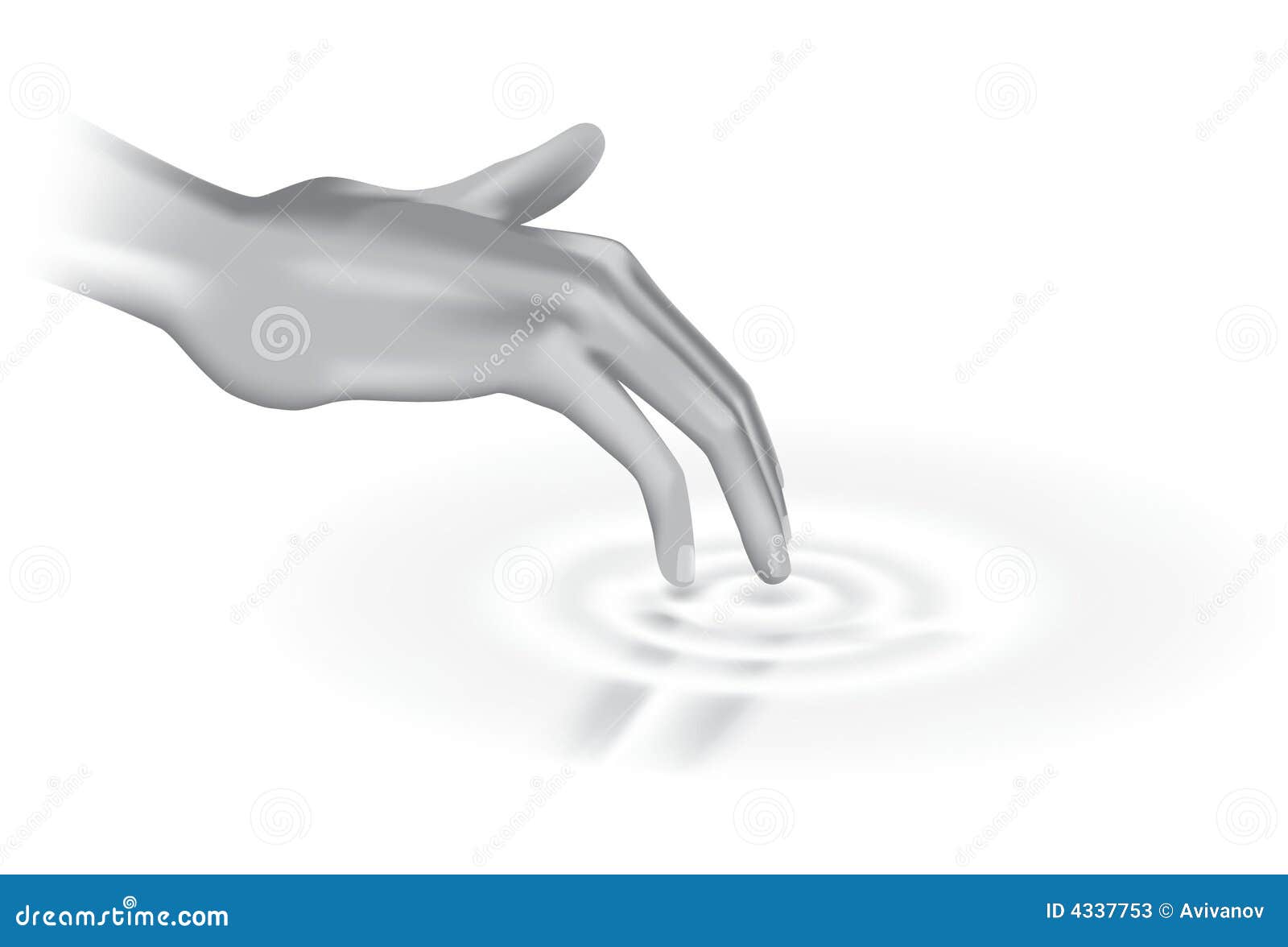 Tacto ilustración del vector. Ilustración de agua, vector - 4337753