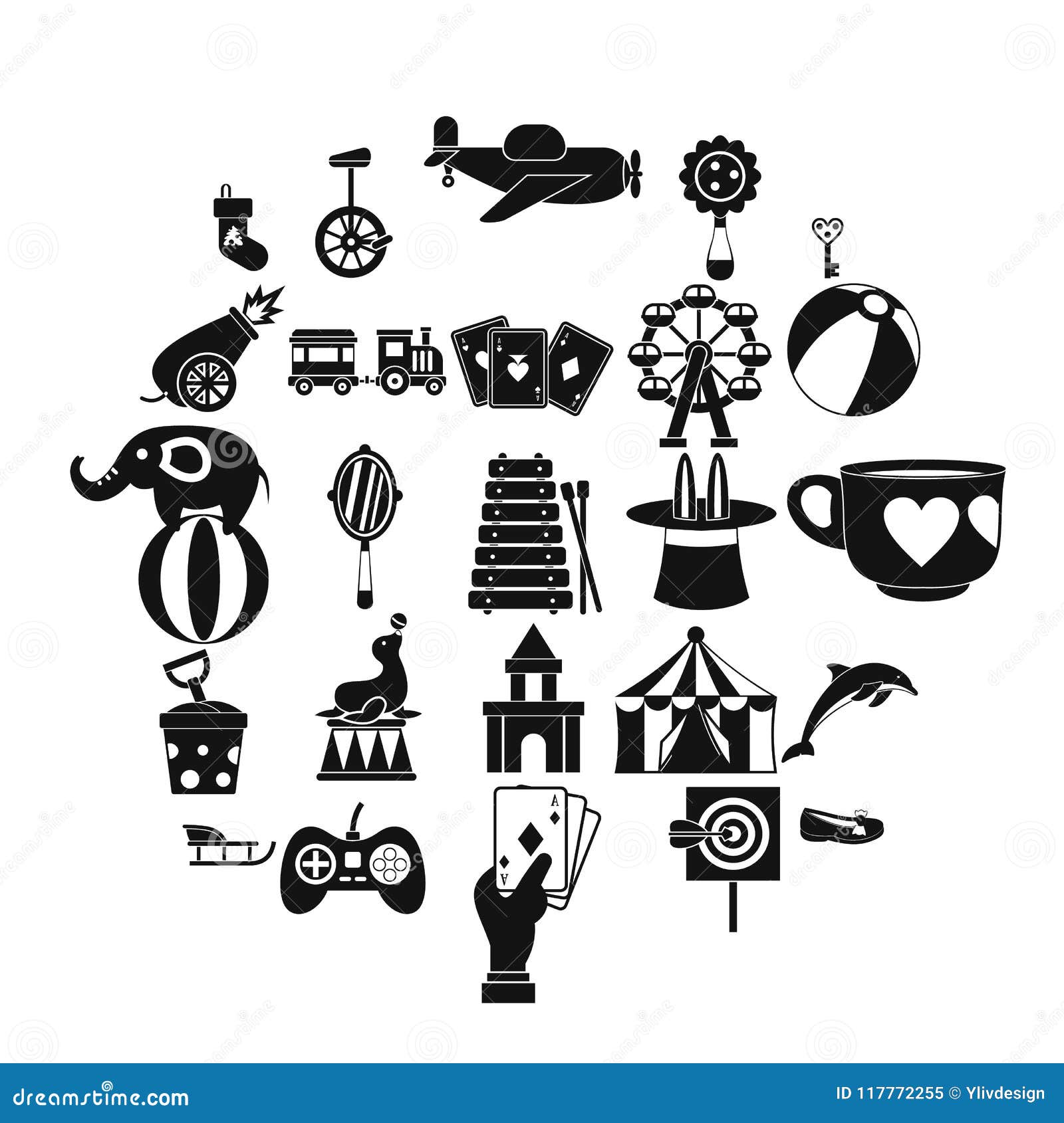 Tad Icons Set, Simple Style Stock Vector - Illustration of action ...