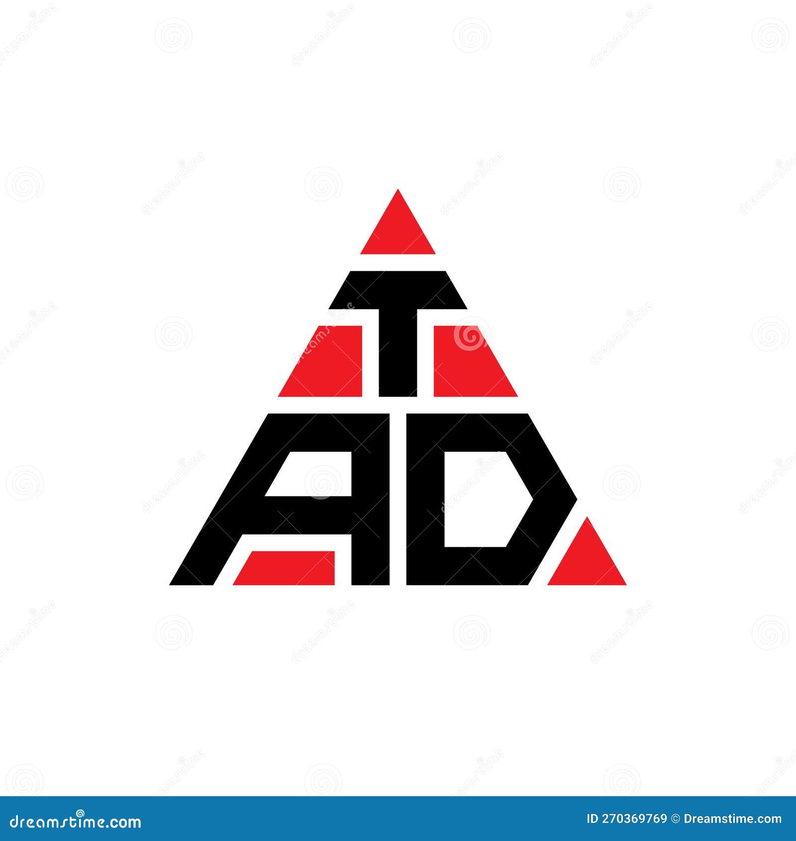 TAD Triangle Letter Logo Design with Triangle Shape. TAD Triangle Logo ...